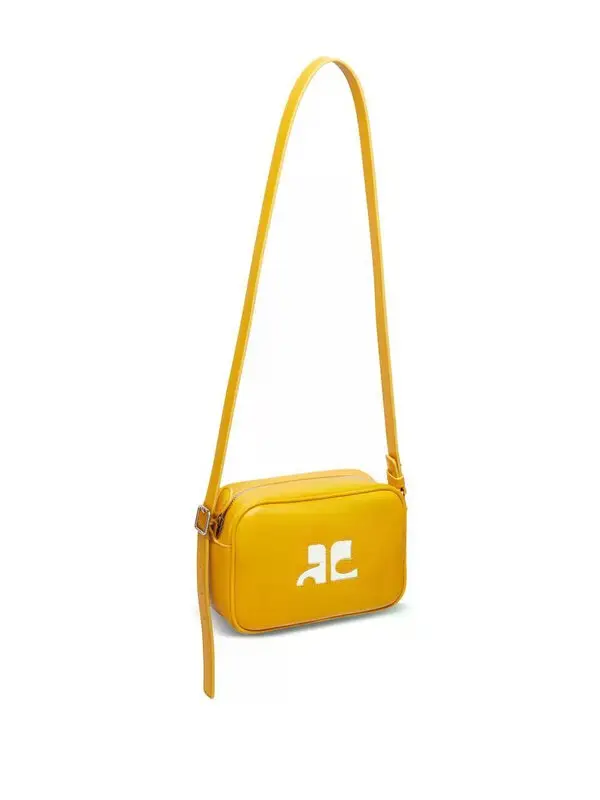 COURREGES Re-edition Leather Camera Bag - Yellow