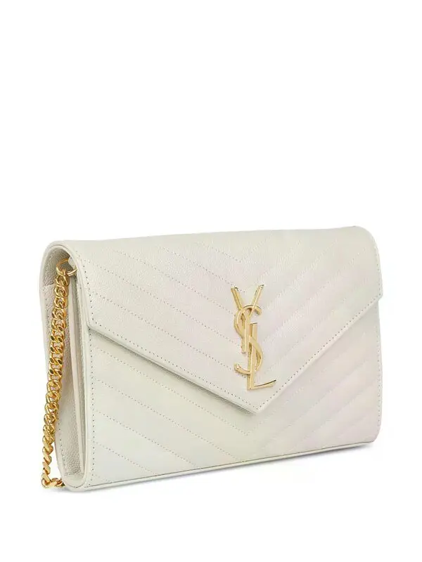 Saint Laurent Cassandre Wallet-on-chain - Neutrals