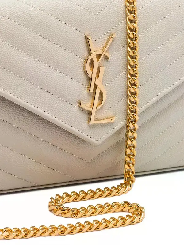 Saint Laurent Cassandre Wallet-on-chain - Neutrals