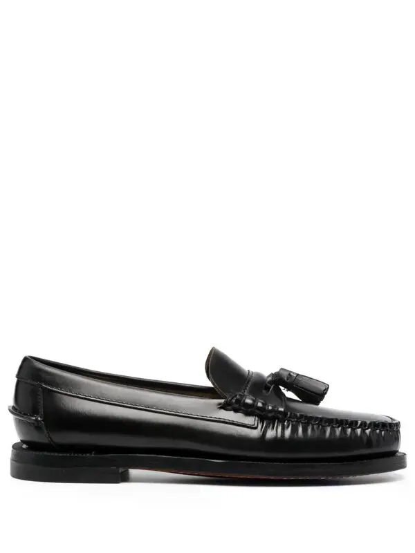 SEBAGO Tassels Leather Loafers - Black