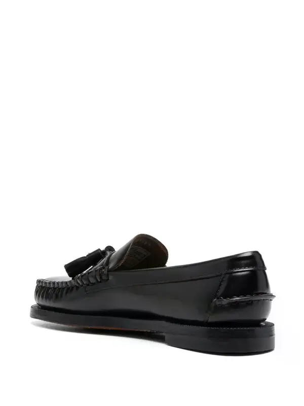 SEBAGO Tassels Leather Loafers - Black