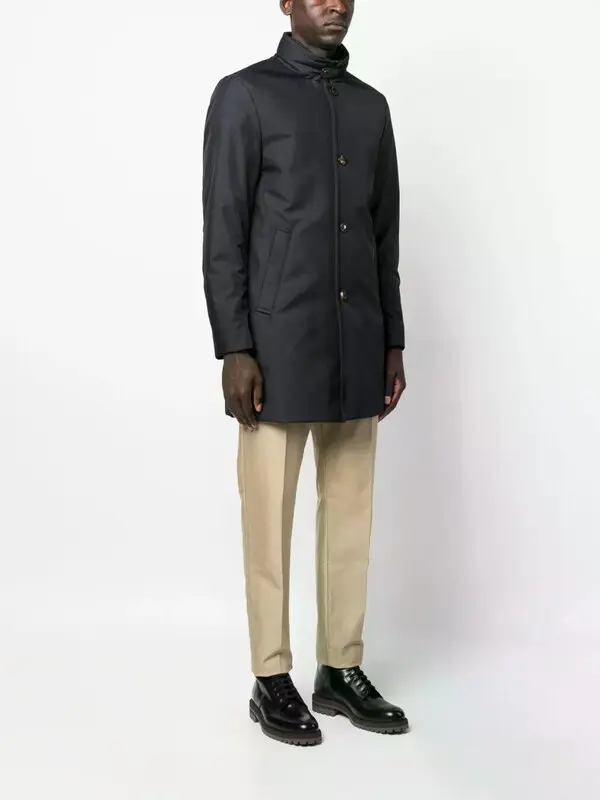 MOORER Long-sleeve Feather-down Coat - Blue