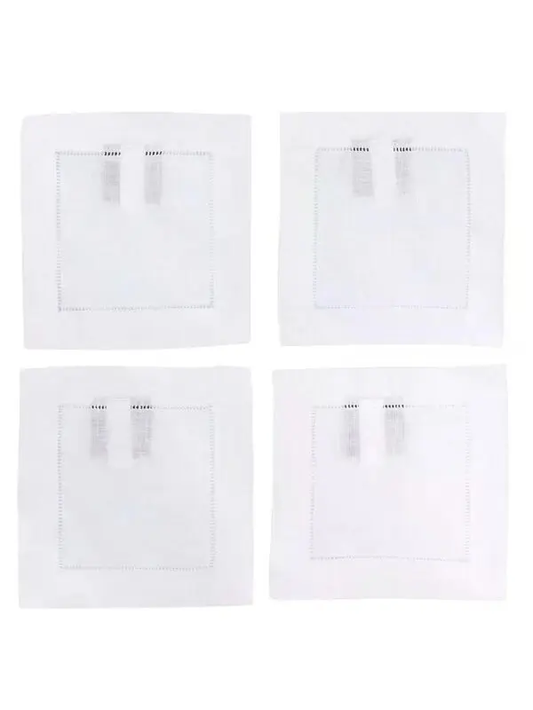 Ralph Lauren Kenmore Linen Cocktail Napkins - White