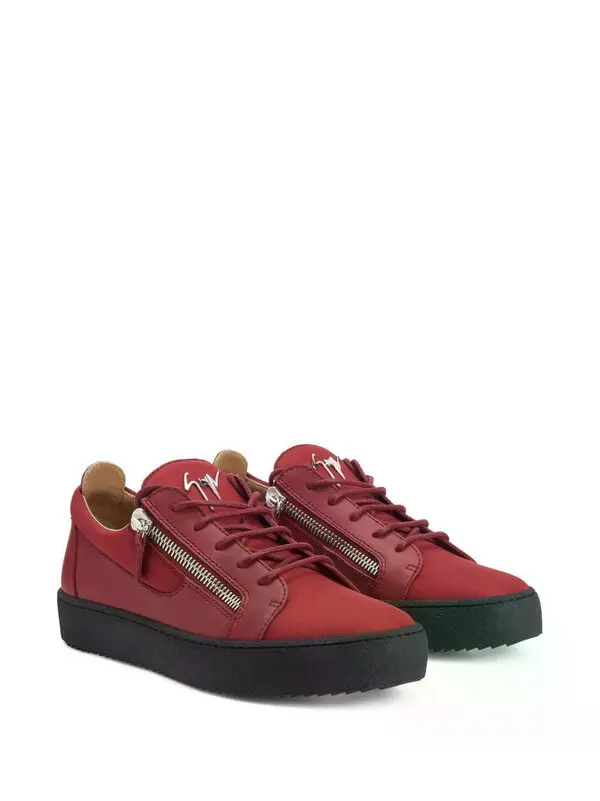 GIUSEPPE ZANOTTI Frankie Double-zip Low-top Sneakers - Red