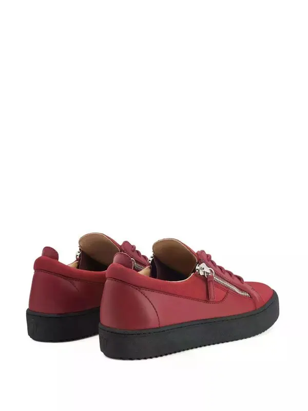 GIUSEPPE ZANOTTI Frankie Double-zip Low-top Sneakers - Red