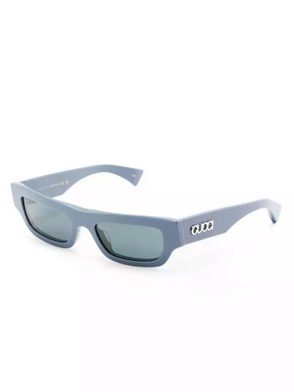 Gucci Rectangle-frame Sunglasses - Blue