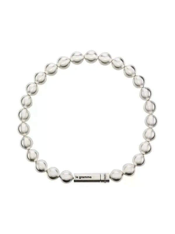 Le Gramme Le 47g Brushed Bead Bracelet - Silver