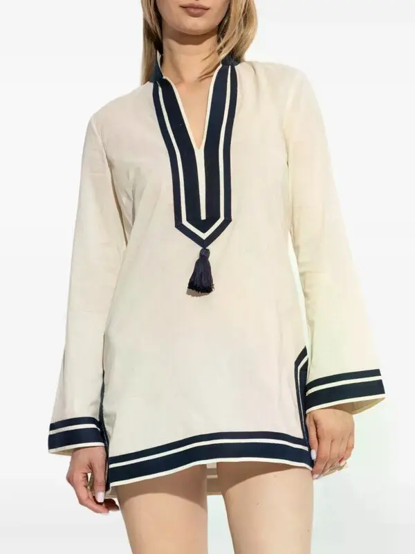 Tory Burch Cotton Mini Dress - Neutrals