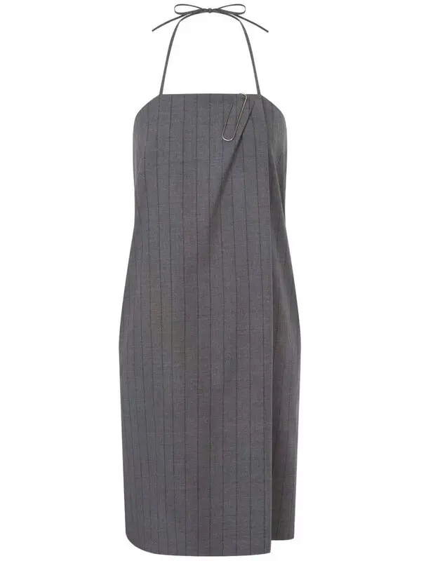 Moschino Pinstripe Mini Dress - Grey