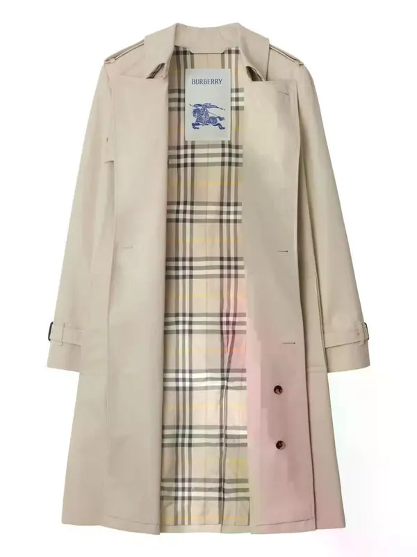 Burberry Twill Weave Midi Trench Coat
