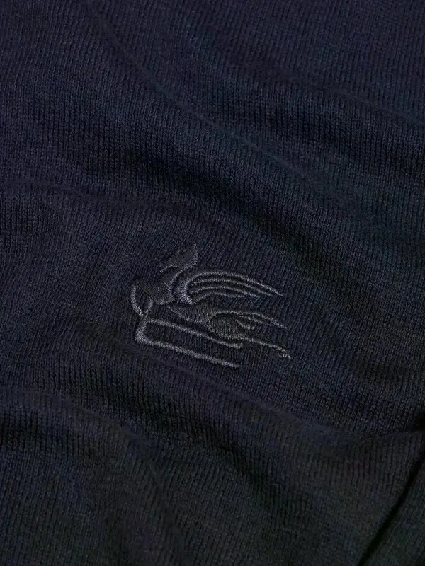 Etro Logo-embroidered Knitted Polo Shirt
