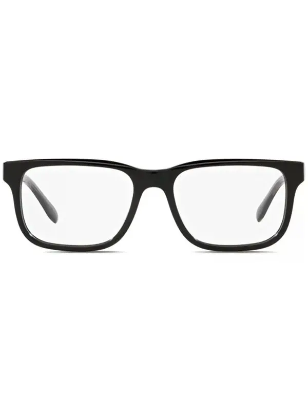 Emporio Armani Acetate Square Frame Eyeglasses - Black