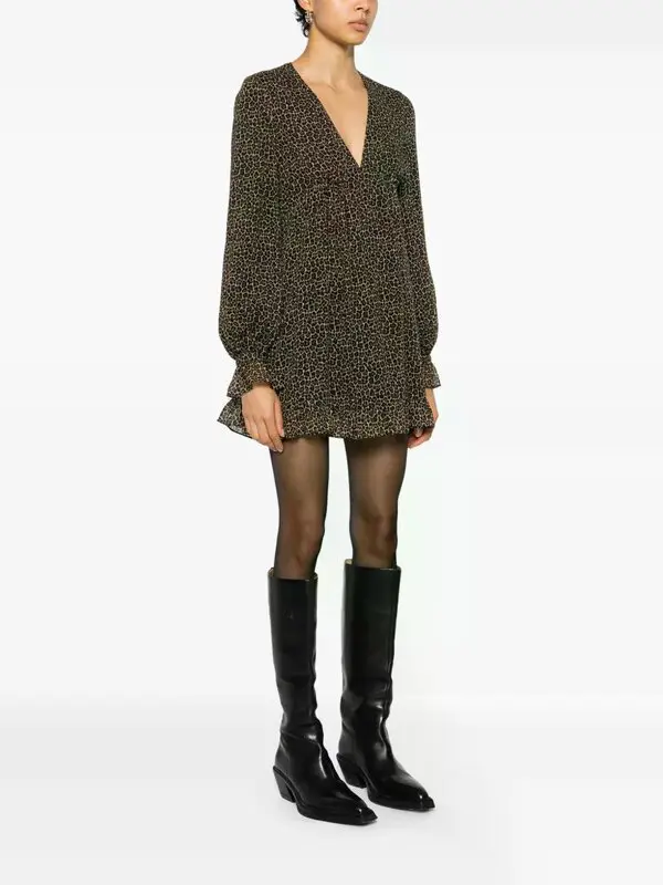 Saint Laurent Leopard-print Mini Dress