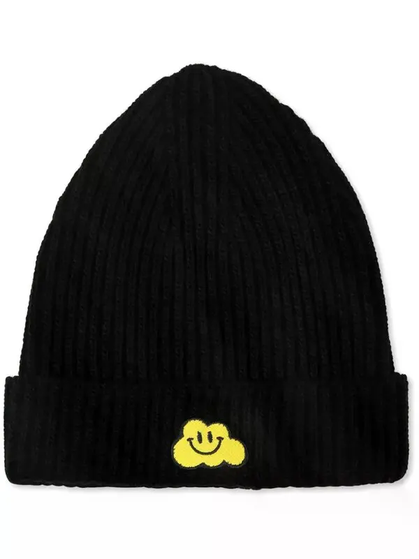 GHAYME Cloud-appliqué Beanie - Black