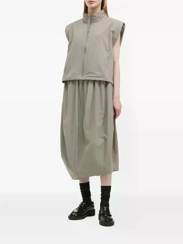 B+AB Zip-front Sleeveless Top And Skirt Set