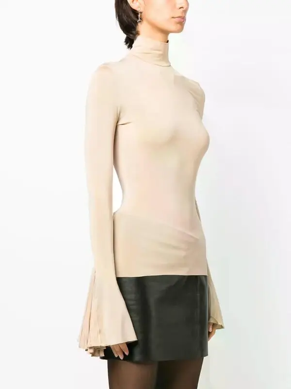 NENSI DOJAKA Bell Sleeve High Neck Top