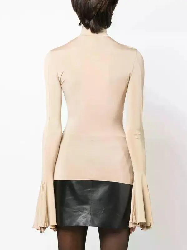 NENSI DOJAKA Bell Sleeve High Neck Top