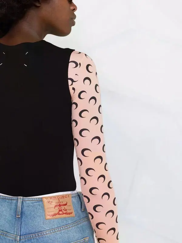 MAISON MARGIELA Four-stitch Logo Bodysuit - Black