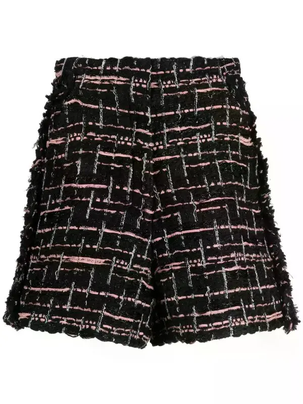 Shiatzy Chen Tweed High-waisted Shorts