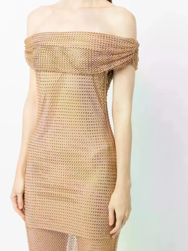 SELF-PORTRAIT Rhinestone-embellished Maxi Dress