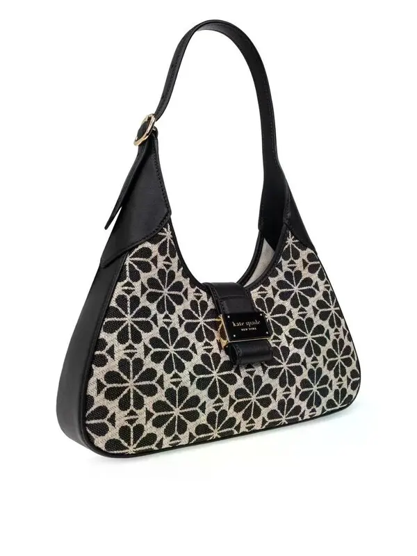Kate Spade New York Small Nouveau Floral-jacquard Shoulder Bag - Black