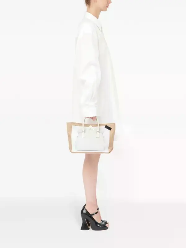 MAISON MARGIELA Micro 5ac Trompe-l'oeil Top-handle Bag - Neutrals