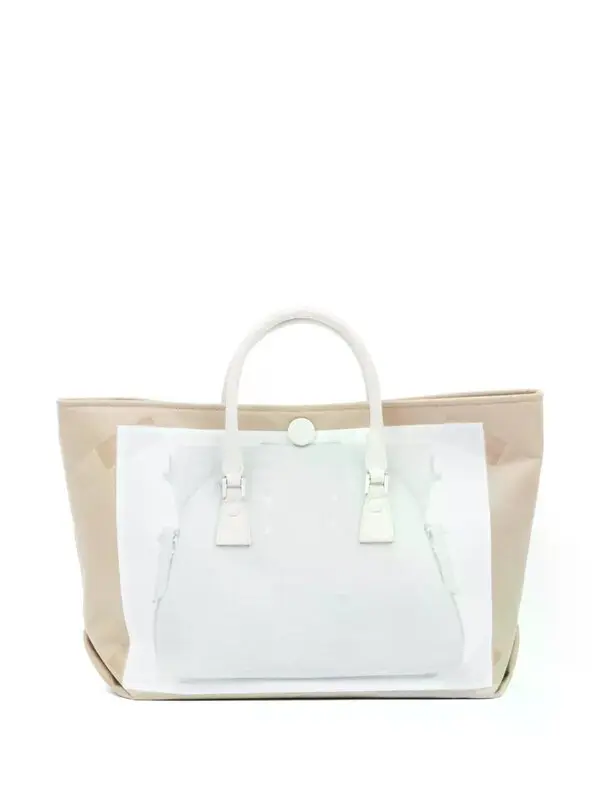 MAISON MARGIELA Micro 5ac Trompe-l'oeil Top-handle Bag - Neutrals