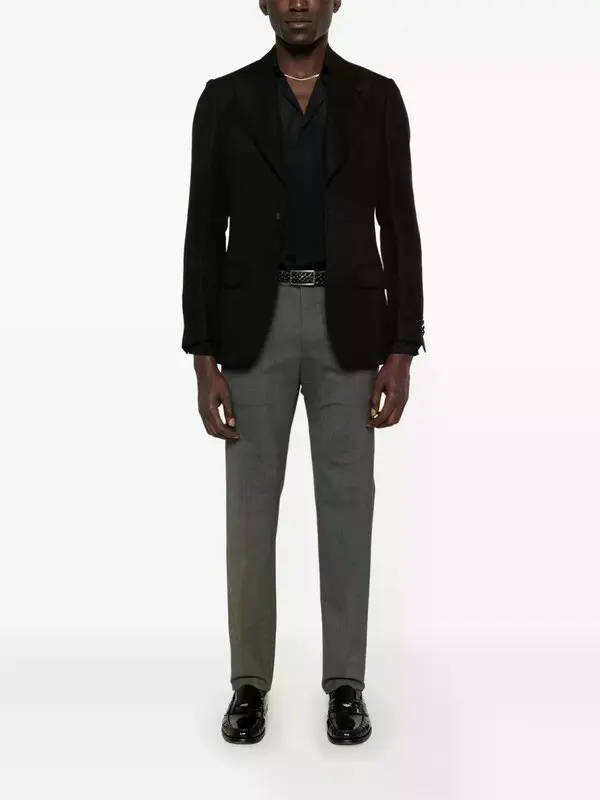 LARDINI Linen Blazer - Black