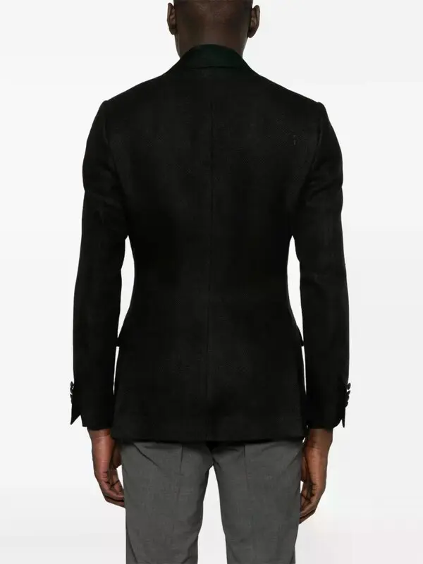 LARDINI Linen Blazer - Black