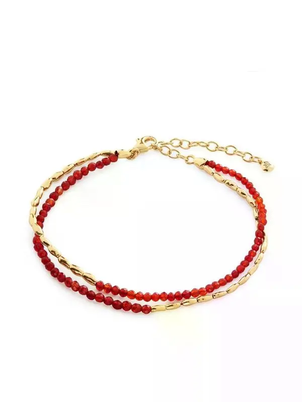 Monica Vinader Mini Onyx Beaded Bracelet - Red
