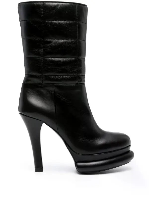 PALOMA BARCELO 120mm Quilted-panel Platform Boots