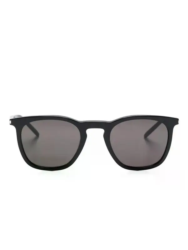 Saint Laurent Matte-effect Square-frame Sunglasses - Black