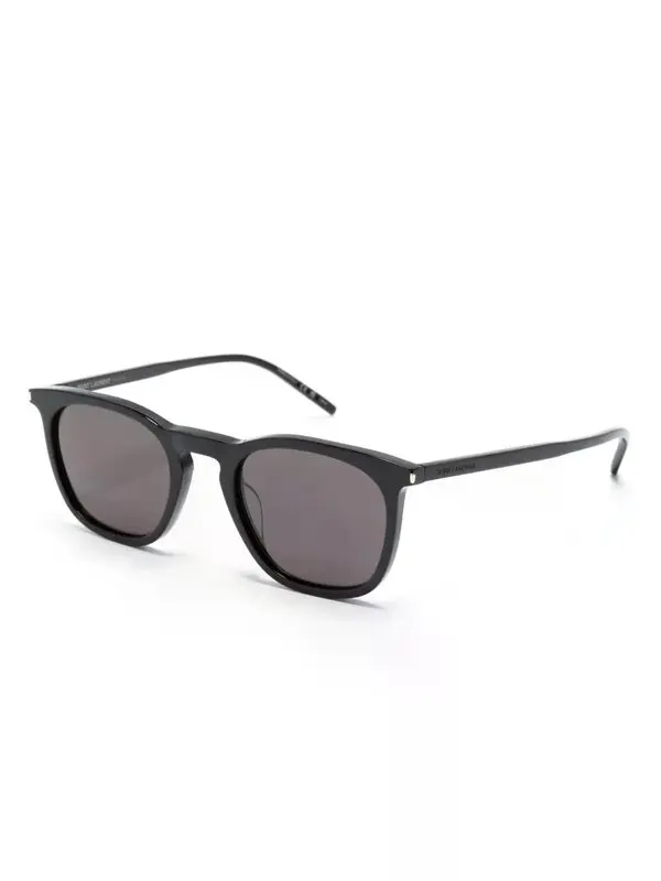 Saint Laurent Matte-effect Square-frame Sunglasses - Black