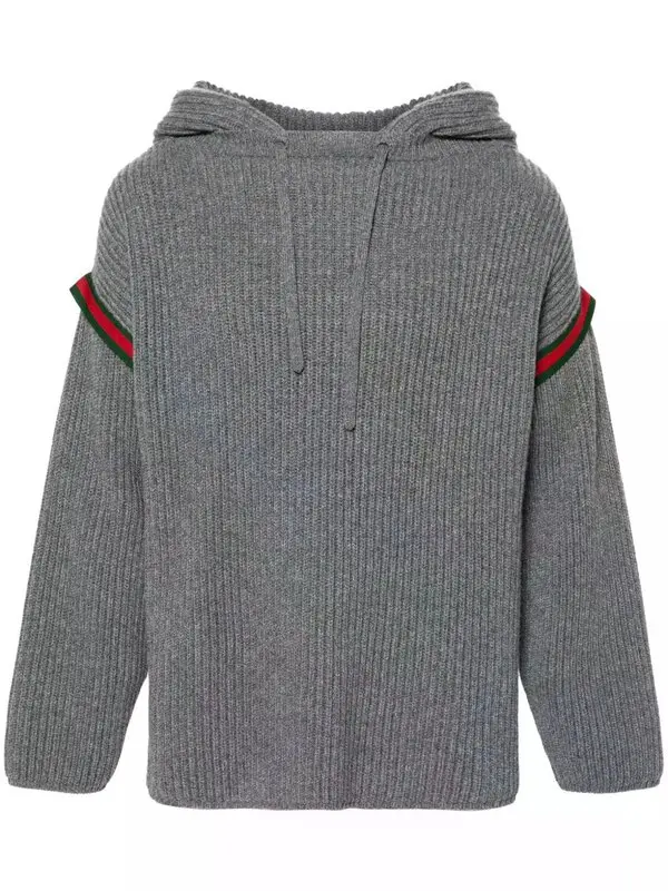 Gucci Web-stripe Ribbed Hoodie