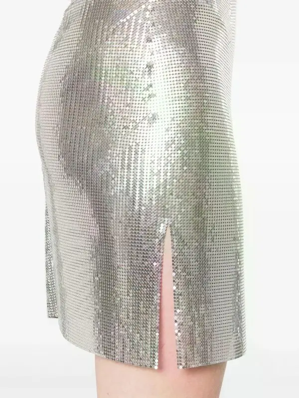 Rabanne Chainmail Mini Skirt - Grey