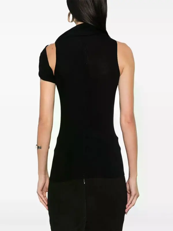 Rick Owens High-neck Knitted Top - Black
