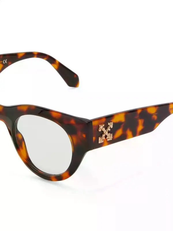 Off-White Round-frame Tortoiseshell Glasses - Blue