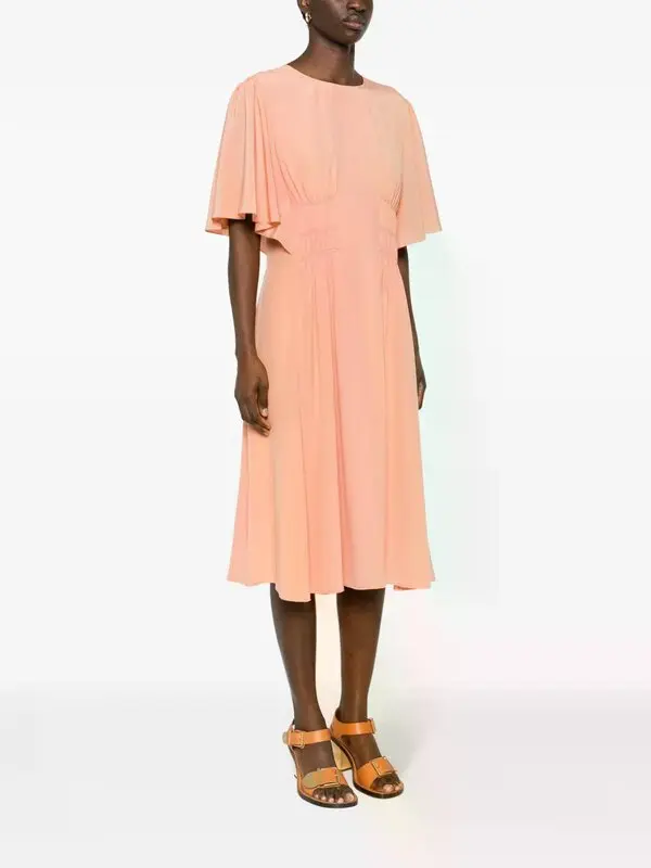 Chloé Silk Crepe De Chine Midi Dress