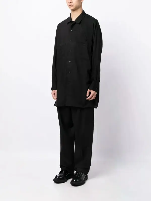 Yohji Yamamoto Notched-collar Button-up Shirt