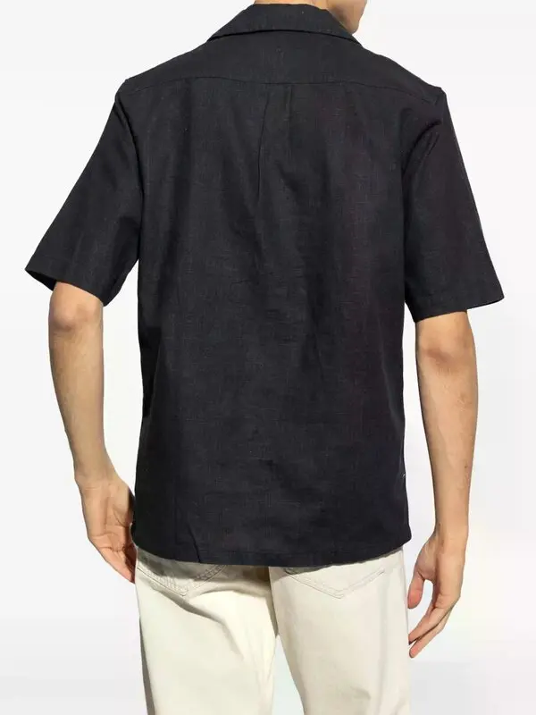 SAMSOE SAMSOE Short-sleeve Linen-blend Shirt
