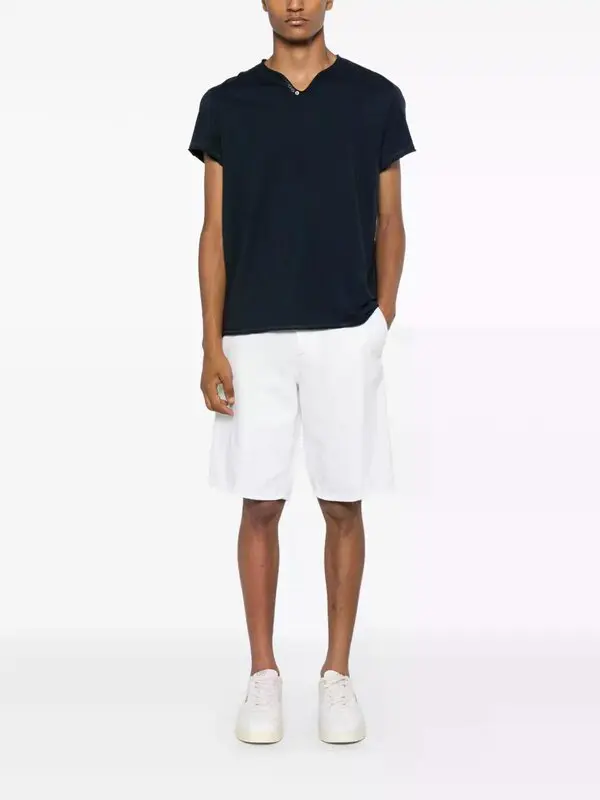 Zadig&Voltaire Henley-neck Cotton T-shirt - Blue