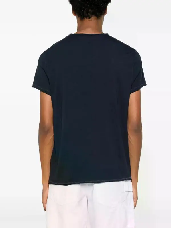 Zadig&Voltaire Henley-neck Cotton T-shirt - Blue