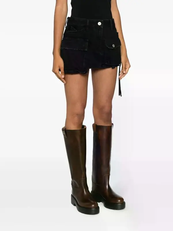 Attico Fay Cargo Denim Miniskirt