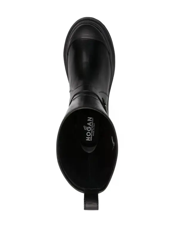 Hogan Logo-buckle 40mm Ankle Boots