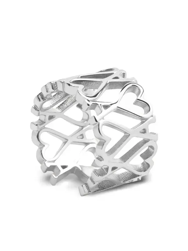 AMI Paris De Coeur Ring In Palladium-plated Brass