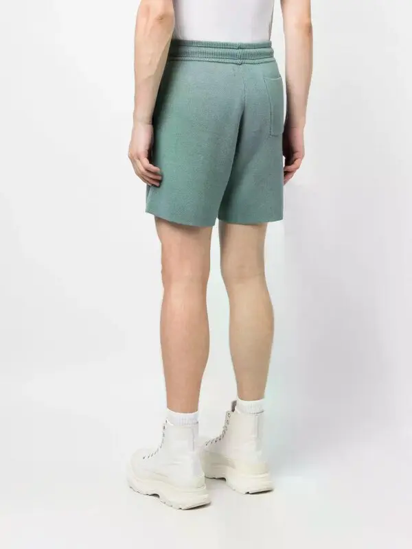 Rhude Script Logo Knitted Shorts - Green