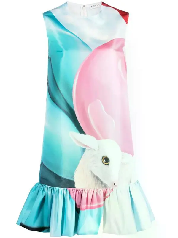 Nina Ricci Graphic-print Flared Minidress
