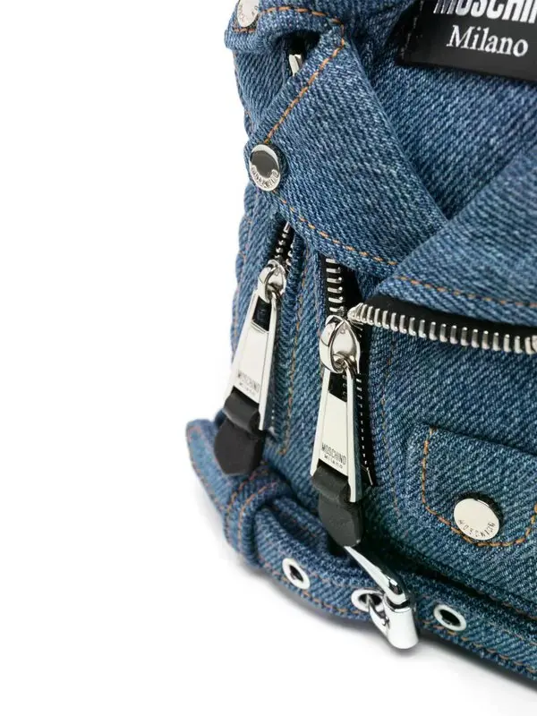 Moschino Denim Biker Backpack