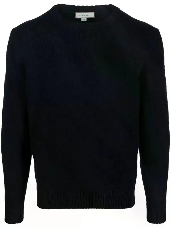 Canali Crew-neck Merino Wool Jumper