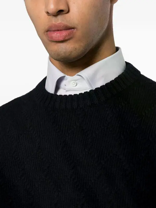 Canali Crew-neck Merino Wool Jumper